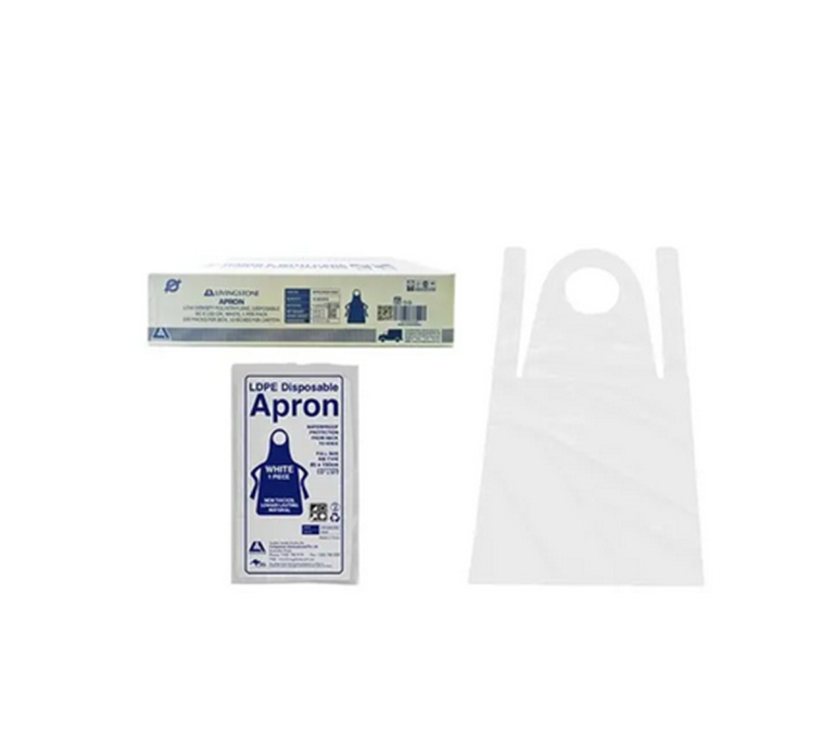 White Disposable Apron 85 x 150cm (100 per box) – Beauty Products Online